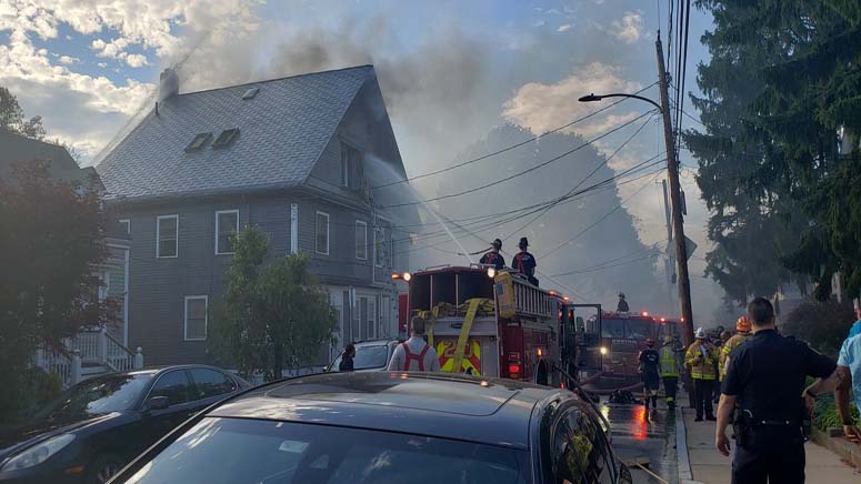 7 firefighters, 2 residents hospitalized after massive 9-alarm ...