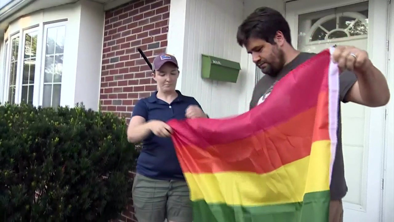 ‘An act of hate’: Canton couple wants justice after thief rips down ...