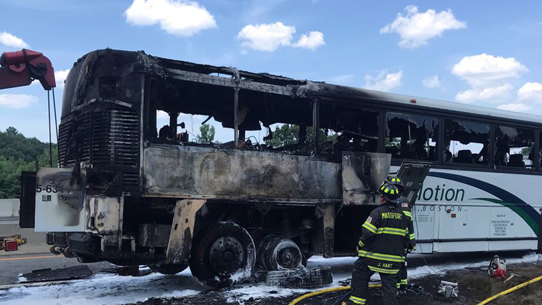 Coach bus carrying international students bursts into flames on highway ...