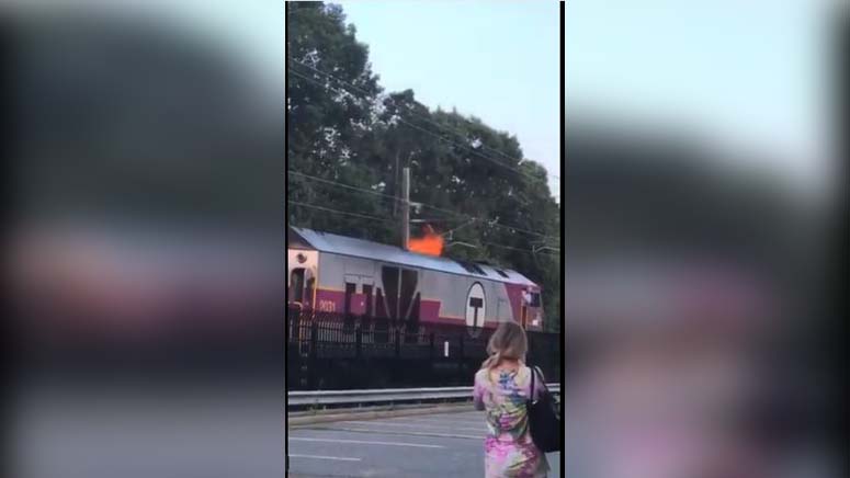 Riders forced to evacuate after Commuter Rail train’s engine catches on ...