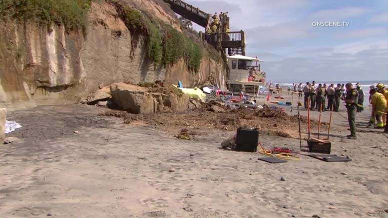 California beach reopens after sea cliff collapse kills 3 - Boston News ...