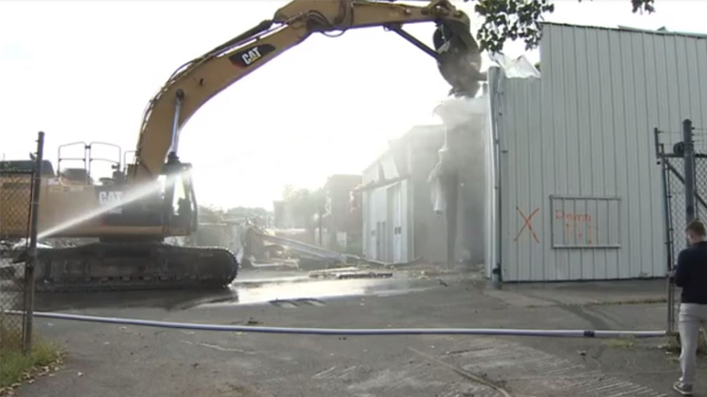 Demolition begins at future site of minor league stadium in Worcester ...