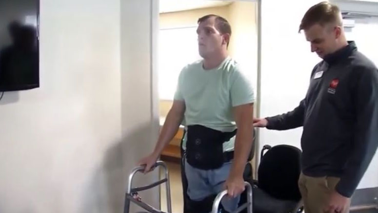 Bionic exoskeleton lets paralyzed man walk again - Boston News, Weather ...