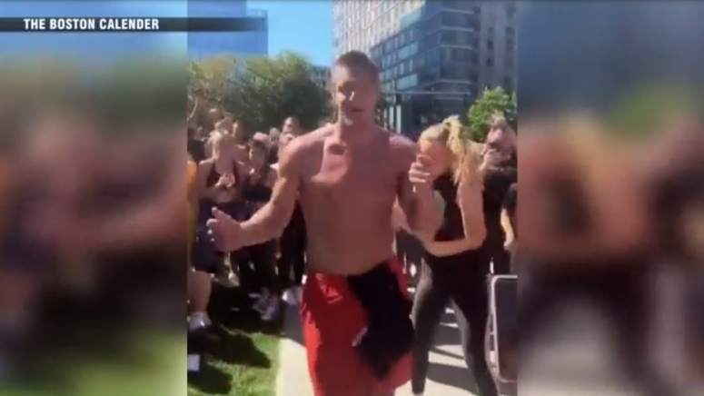 Gronkowski dances to Backstreet Boys in Boston’s Seaport District ...