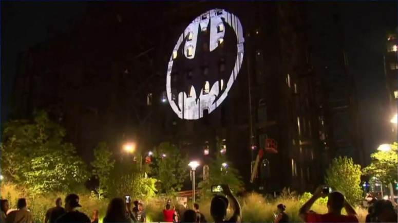 Holy anniversary! Displays of bat signal fete Batman at 80 - Boston ...