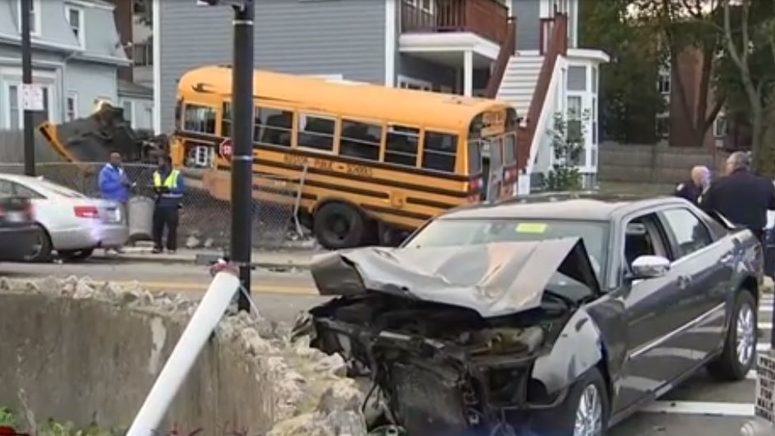 4 injured after Boston Public Schools bus, car crash in Hyde Park ...