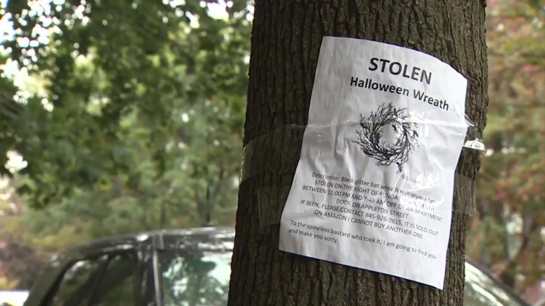 Spooky sight: Boston woman crusades for return of stolen Halloween ...