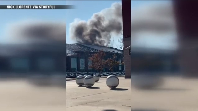 Fire sends smoke through roof of new Texas Rangers stadium – Boston ...