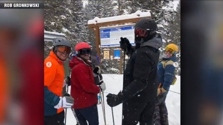 Former New England Patriots tight end Rob Gronkowski hits the slopes ...