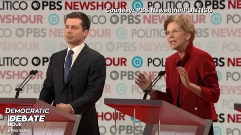 Buttigieg-Warren clash on campaign trail spills into debate - Boston ...