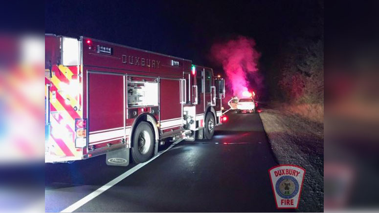 Firefighters extinguish car fire on Route 3 in Duxbury - Boston News ...