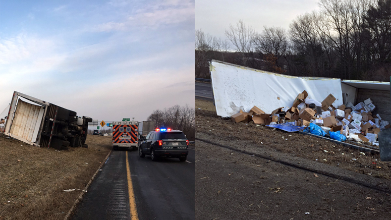 Rollover Crash On Route 1 In Peabody Shuts Down Ramp To Interstate 95