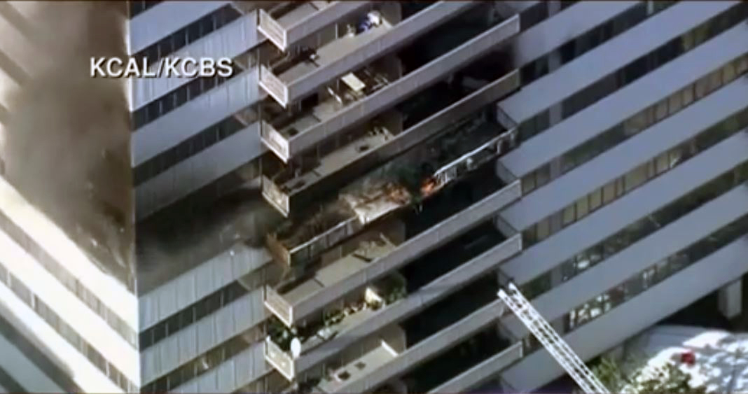 2 critically injured in Los Angeles high-rise apartment fire - Boston ...