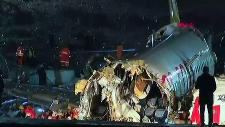 Plane breaks apart after skidding off runway - Boston News, Weather ...