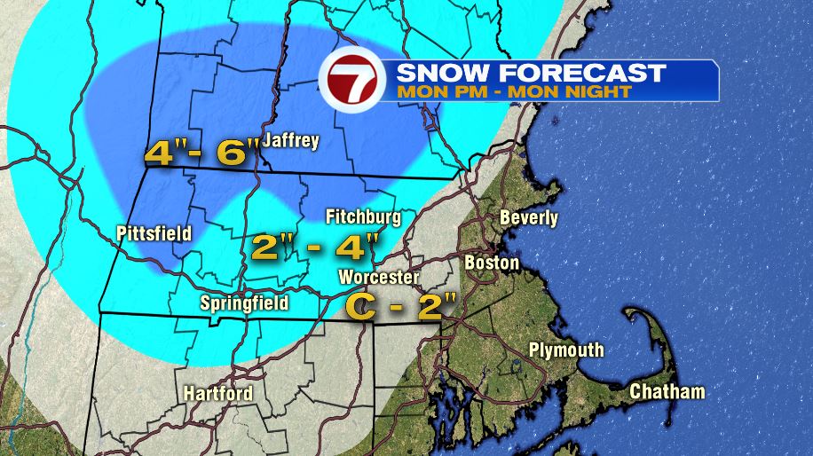 Monday: Snow Inland, Rain at the Coast - Boston News, Weather, Sports ...