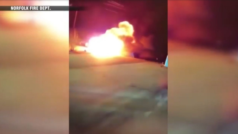 Propane tanks explode after car catches fire in Norfolk - Boston News ...