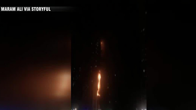 High-rise tower catches fire in United Arab Emirates - Boston News ...