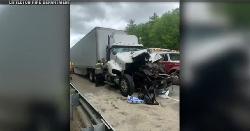 Emergency Crews Respond To Tractor Trailer Crash In Harvard Boston