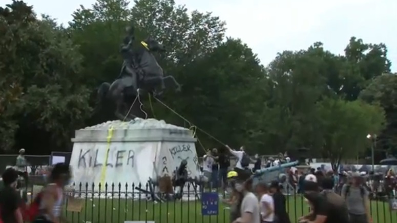 4 men charged in attack on Jackson statue near White House - Boston ...