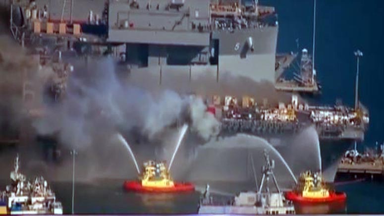 US Navy decommissions massive ship destroyed by fire - Boston News ...