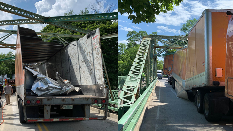 Tractor-trailer gets stuck under bridge in Amesbury - Boston News ...