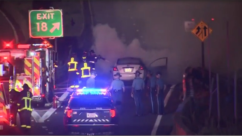 Crews respond to car fire on expressway in Boston - Boston News ...