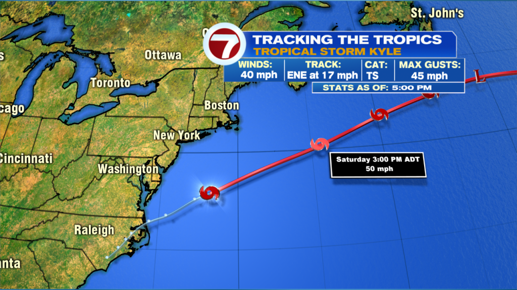 Tropical Storm Kyle forms as Josephine weakens in Atlantic – Boston ...