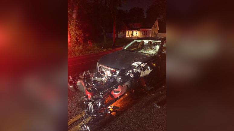 1 person hospitalized after crash involving motorcycle in Hanson ...