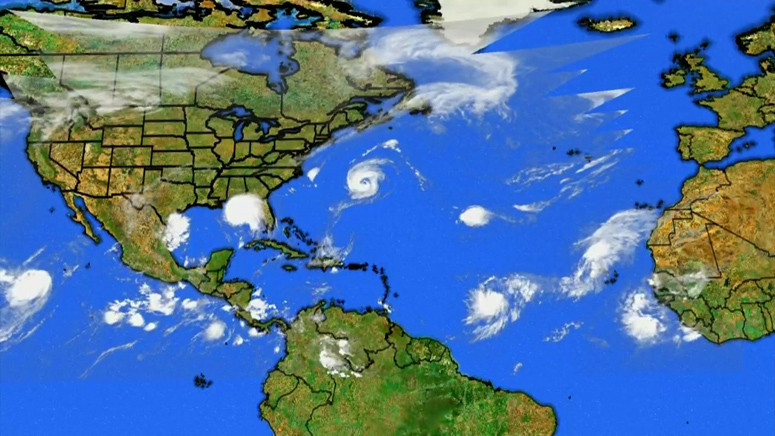 5 tropical cyclones are in the Atlantic at the same time for only the ...