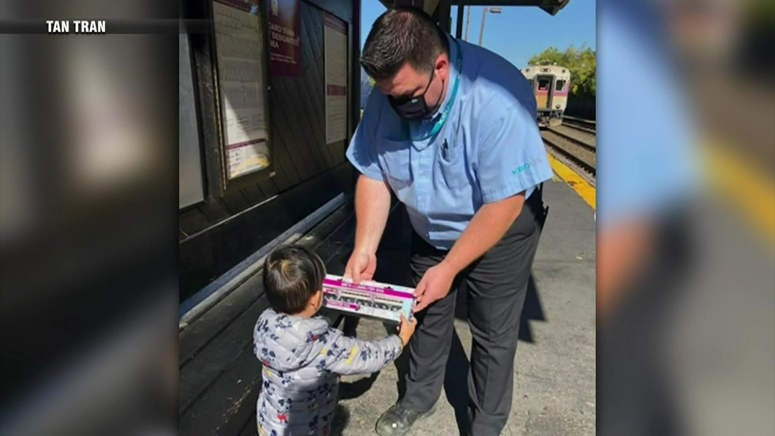 MBTA employee surprises 3-year-old super fan with mini-train - Boston ...
