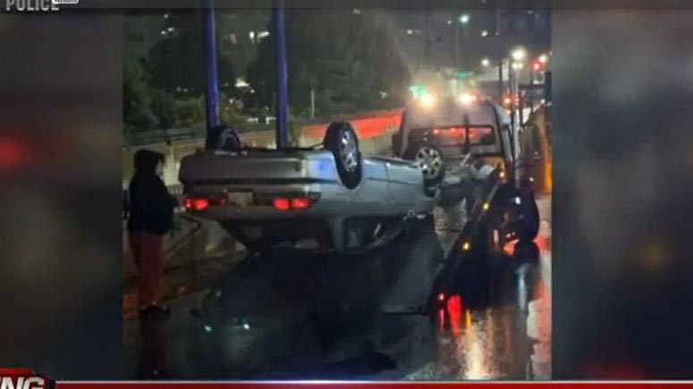 Police investigating after man, woman flee rollover crash in Boston ...
