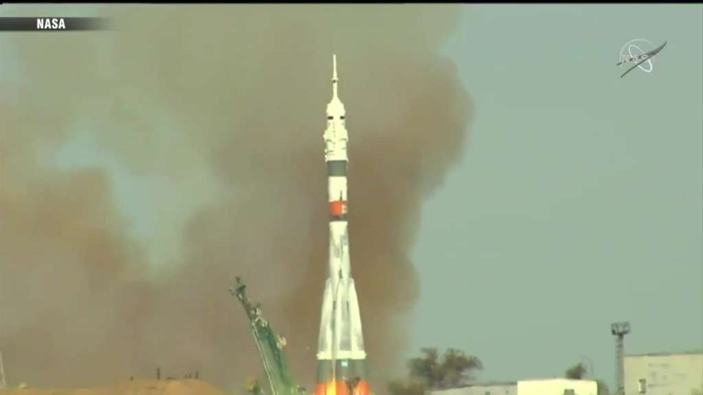 NASA astronaut, Russian cosmonauts launch to the space station – Boston ...