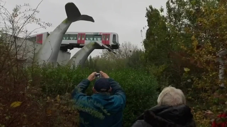 Whale of a ride: Crashed subway train lands on giant sea creature ...