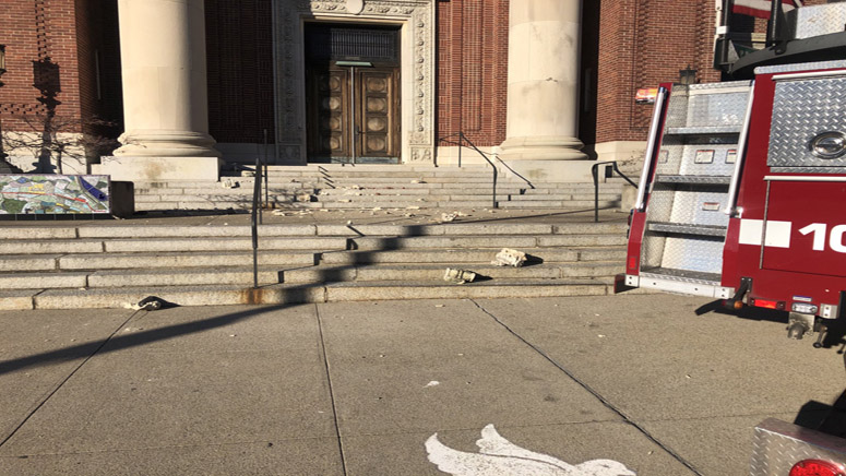Crews work to repair crumbling Boston church - Boston News, Weather ...