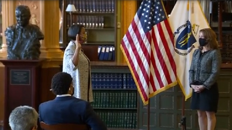 Kimberly Budd Sworn In As First Black Chief Justice Of Supreme Judicial