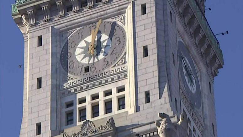 High time: Hands of historic Custom House Tower clock replaced - Boston ...