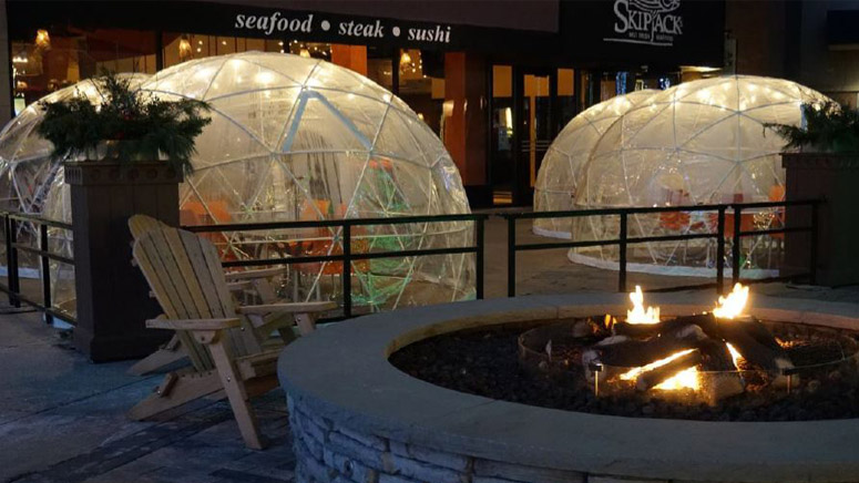 Patriot Place getting igloos for outoor dining this winter - Boston ...
