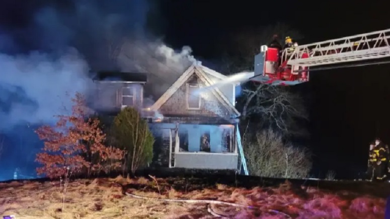 Man injured, house destroyed in East Bridgewater fire - Boston News ...