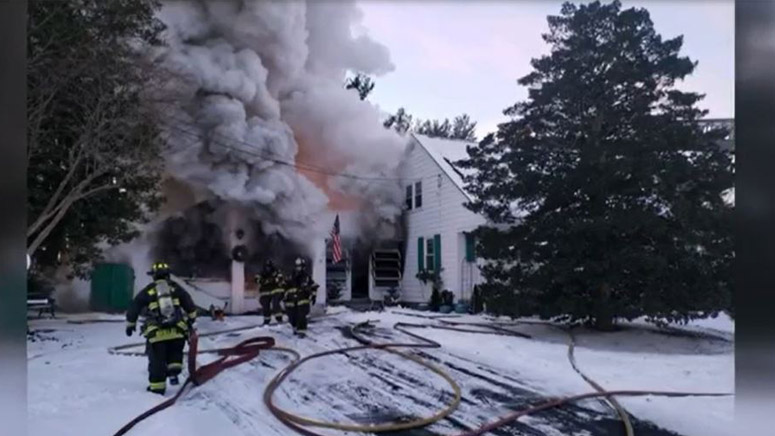 Firefighters battle flames in Weymouth – Boston News, Weather, Sports ...