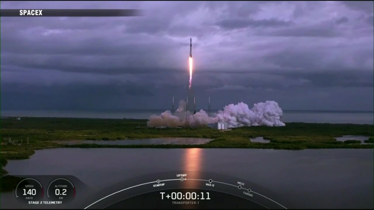 Spacex Launches 143 Satellites On 1 Rocket In Record Setting Mission
