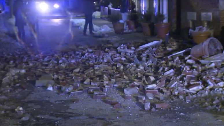 Officials investigating after bricks fall off South Boston home ...