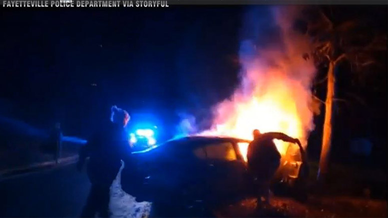 Video shows police pulling people from fiery Georgia crash - Boston ...