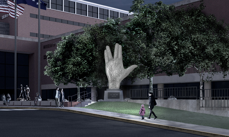 Live long in sculpture: 20-foot art planned for Spock symbol - Boston ...