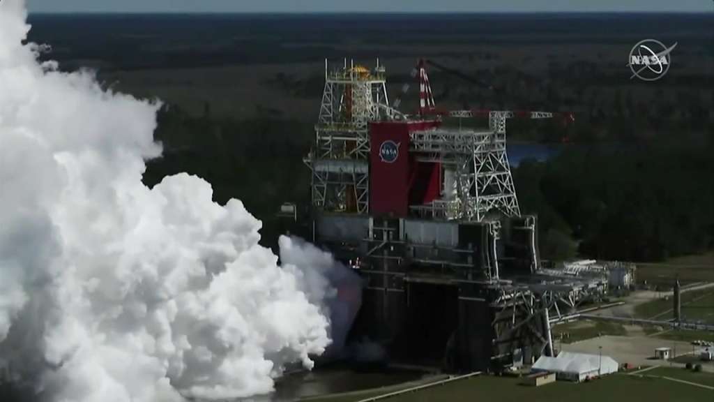 NASA completes engine test firing of moon rocket on 2nd try – Boston ...
