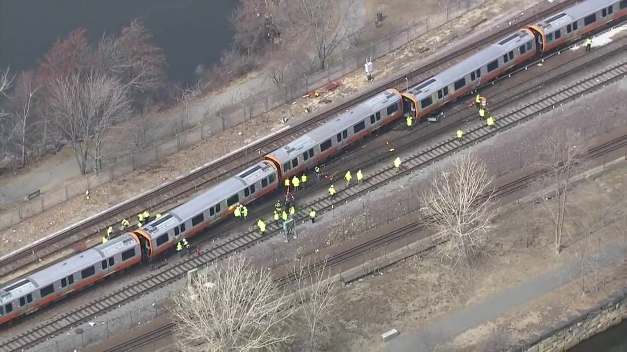 New video shows Orange Line derailment at Wellington Station in Medford ...
