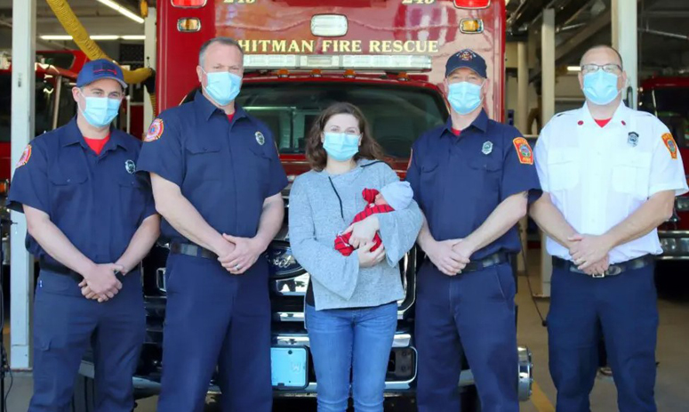 ‘We’re so grateful’: Whitman firefighters help deliver baby at couple’s ...