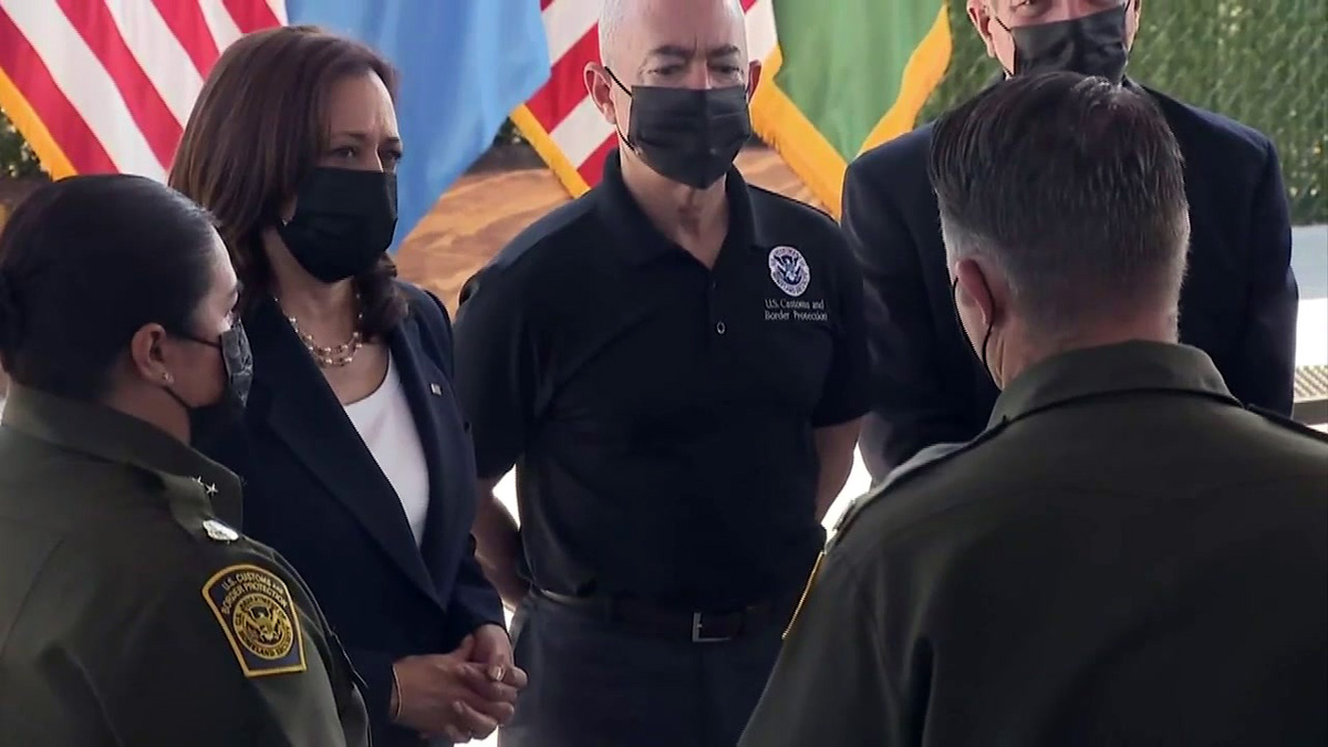 On border tour, Harris cites ‘progress’ in ‘tough’ situation - Boston ...