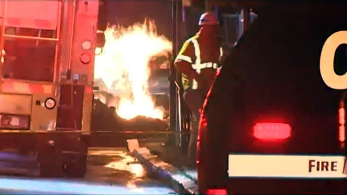 Evacuated residents return home after ruptured gas line sparks large ...