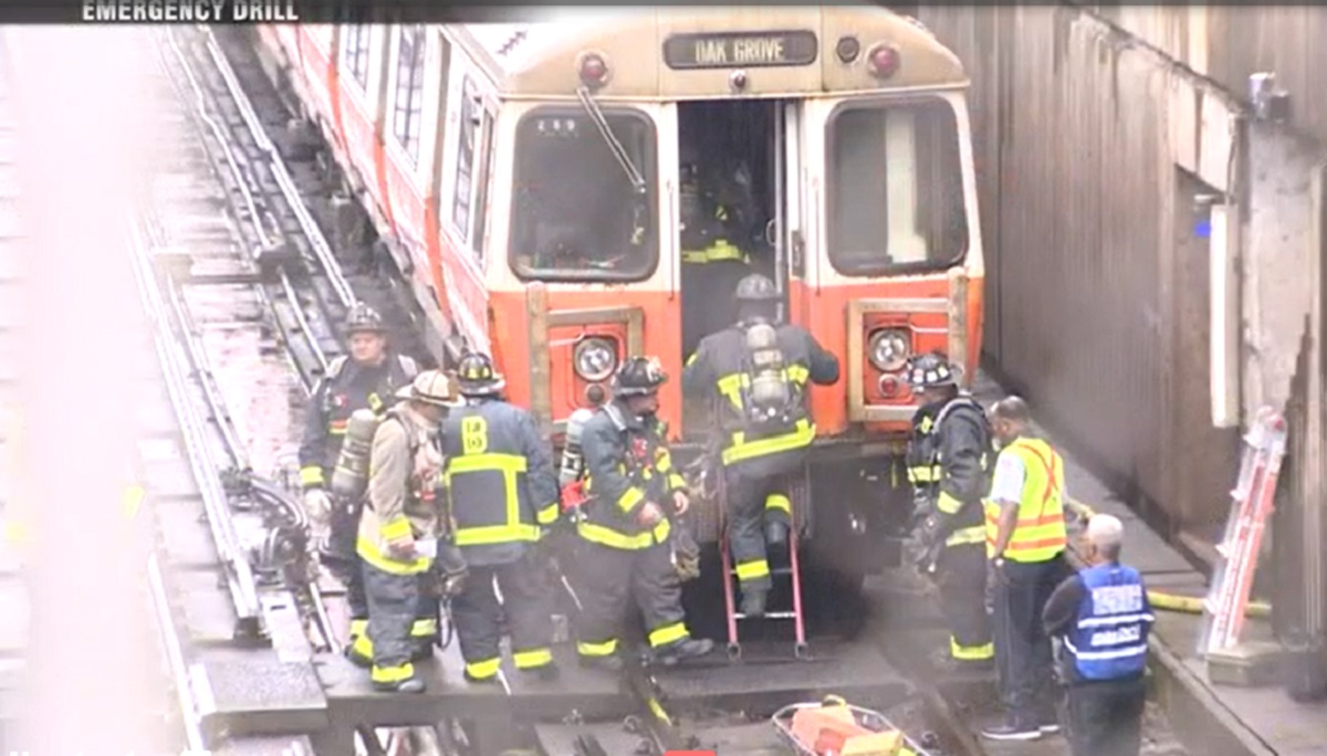 MBTA holds emergency evacuation drill on Orange Line train - Boston ...