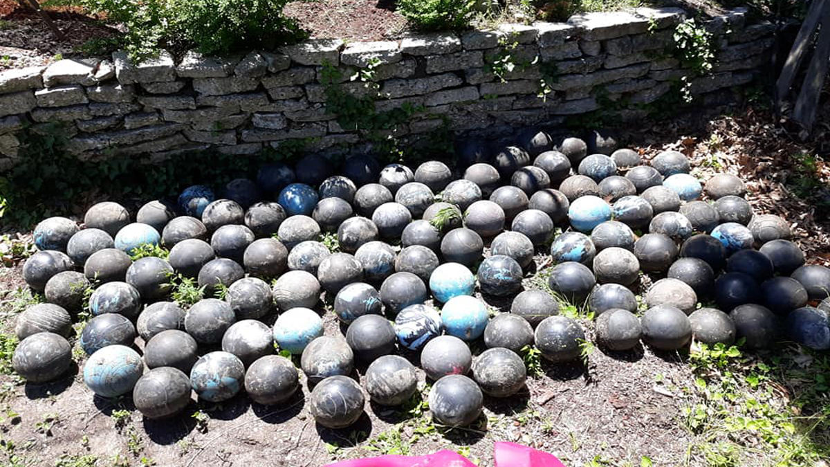 Gutter ball: Man finds 160 bowling balls buried under home - Boston ... Gutter ball: Man finds 160 bowling balls buried under home - Boston ...